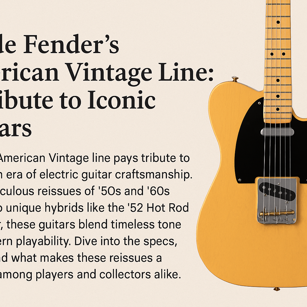 Inside Fender’s American Vintage Line: A Tribute to Iconic Guitars ...