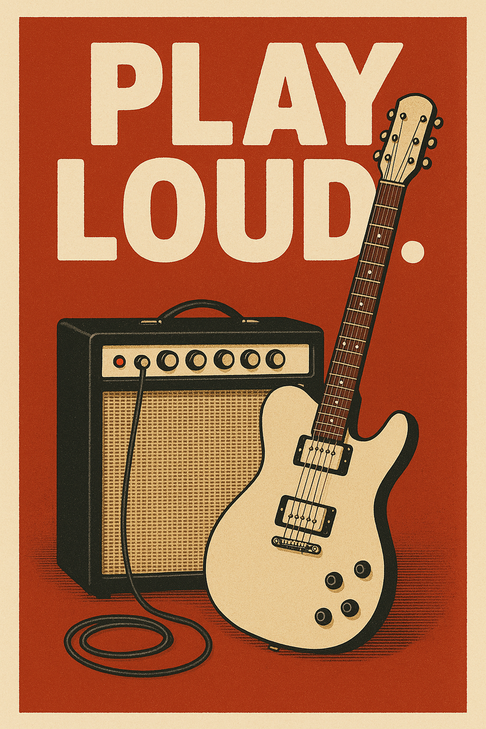 Play Loud! - Art Print – Fat Bottom Guitars