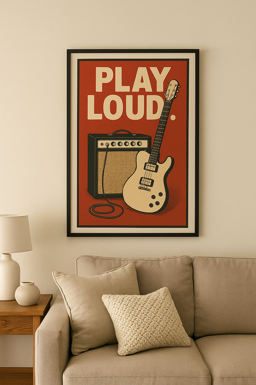 Play Loud! - Art Print – Fat Bottom Guitars
