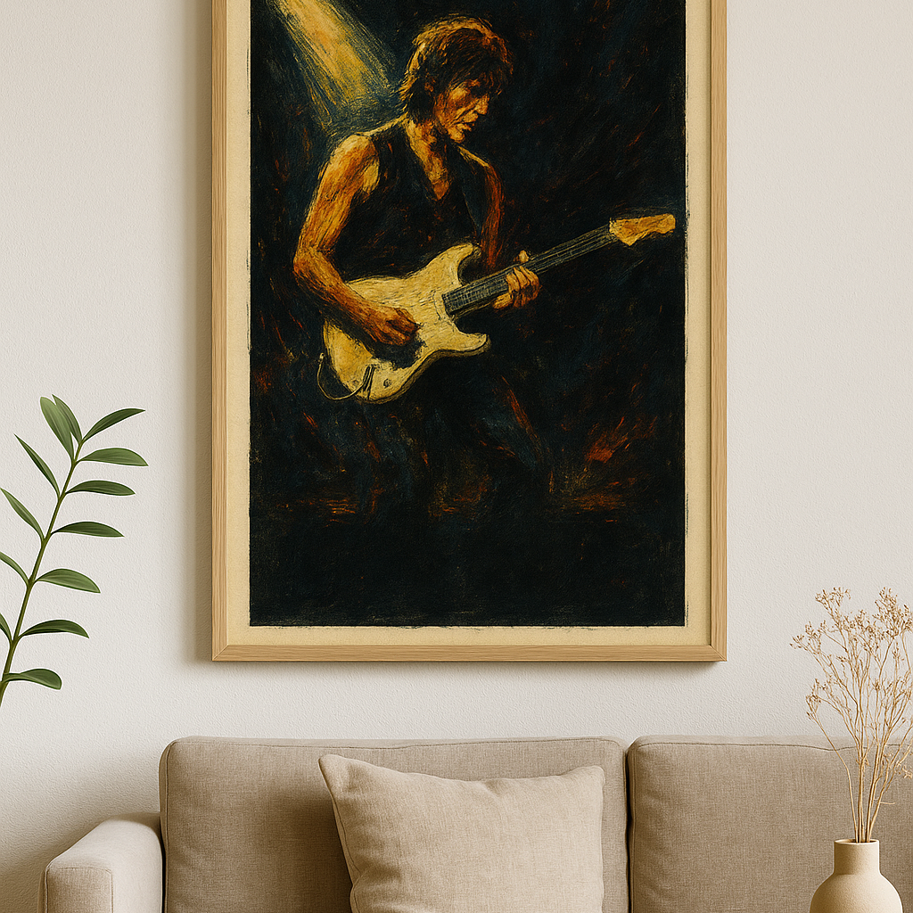 Jeff Beck Live - Abstract Art Print – Fat Bottom Guitars