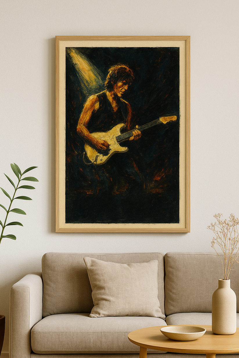 Jeff Beck Live - Abstract Art Print – Fat Bottom Guitars